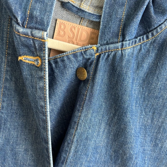 B SIDES | Jackets & Coats | Nwot B Sides Denim Hooded Travel Jacket In ...